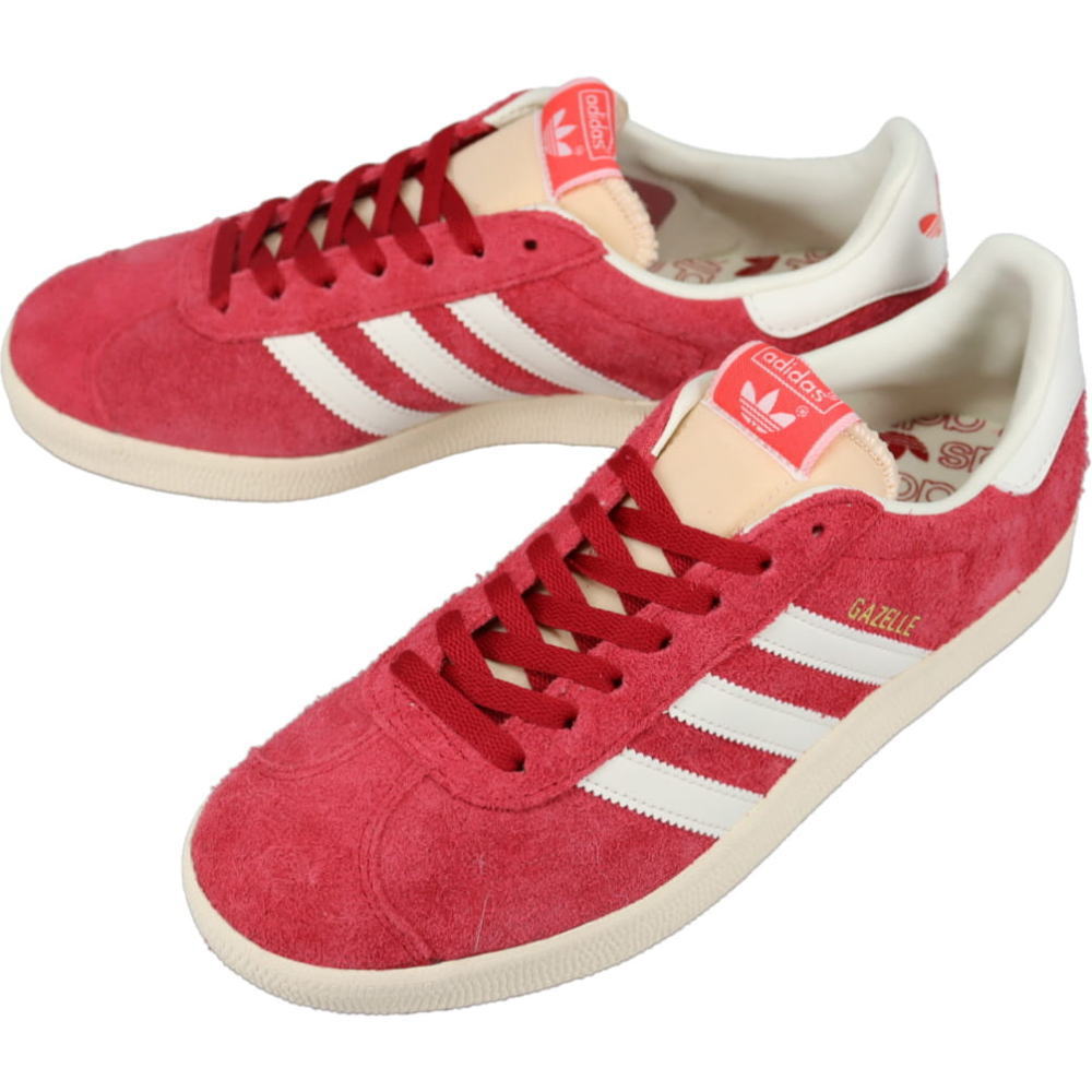 【楽天市場】【ポイント最大47倍スーパーセール】アディダス adidas スニーカー ガゼル GAZELLE チームビクトリーレッド/オフ ...