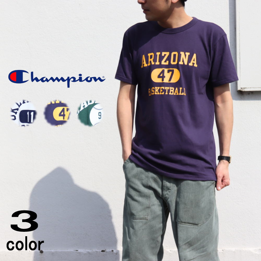 【楽天市場】【ポイント最大47倍】チャンピオン Champion ショートスリーブTシャツ 24SS TRUE TO ARCHIVES C3-Z321 010（ホワイト）370（ネイビー ...