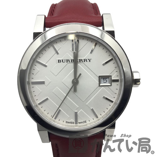 【楽天市場】【中古】BURBERRY（バーバリー）BU9129 シティ CITY クォーツ時計 3針 アナログ レッド シルバー ホワイト ...