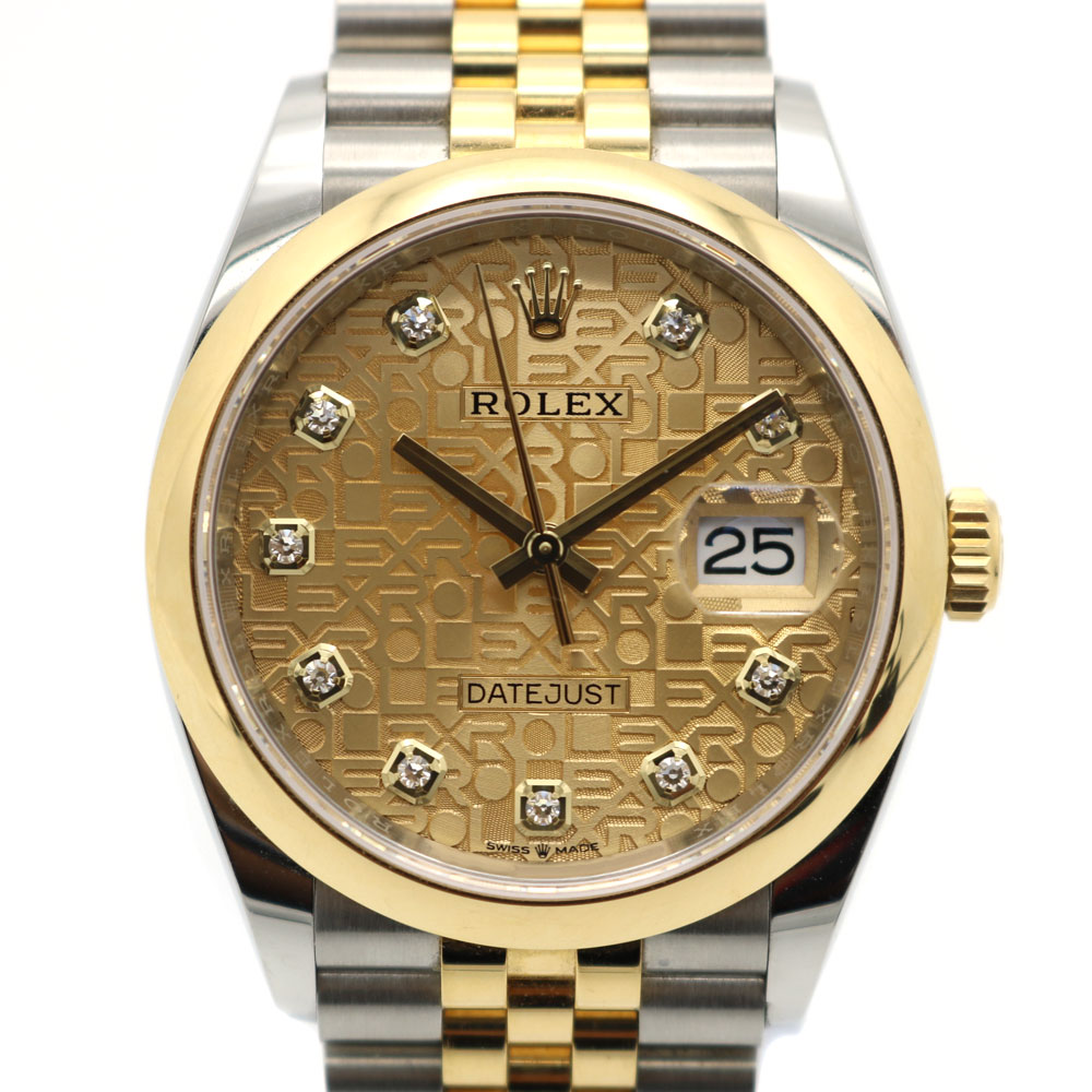 【楽天市場】【中古】ROLEX（ロレックス） 126203G デイトジャスト コンピュータ文字盤 シャンパン 10Pダイヤ ステンレススチール ...