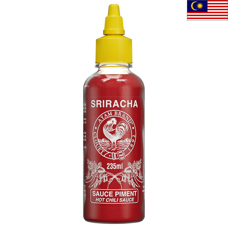 【楽天市場】アヤム シラチャーソース 235ml AYAM BRAND 辛味調味料 ホットソース 辛味ソース スリラチャソース マレーシアみやげ マレーシア土産：海外お土産 トコープラス