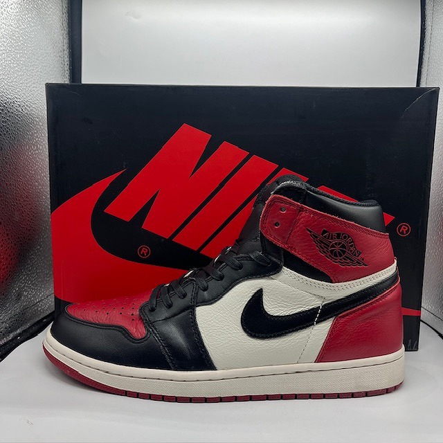 【楽天市場】NIKE 2018 AIR JORDAN 1 RETRO HIGH OG BRED TOE 28.5cm 555088-610 ...
