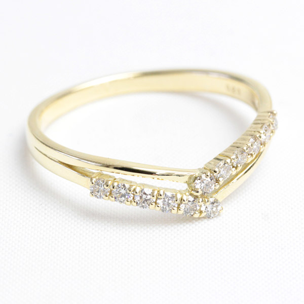 【楽天市場】K18 ダイヤモンド リング ダイヤリング 指輪 トータル0.2ct 18金 リング ゴールド 【文字入れ不可】：ジュエリーエクセレンテ