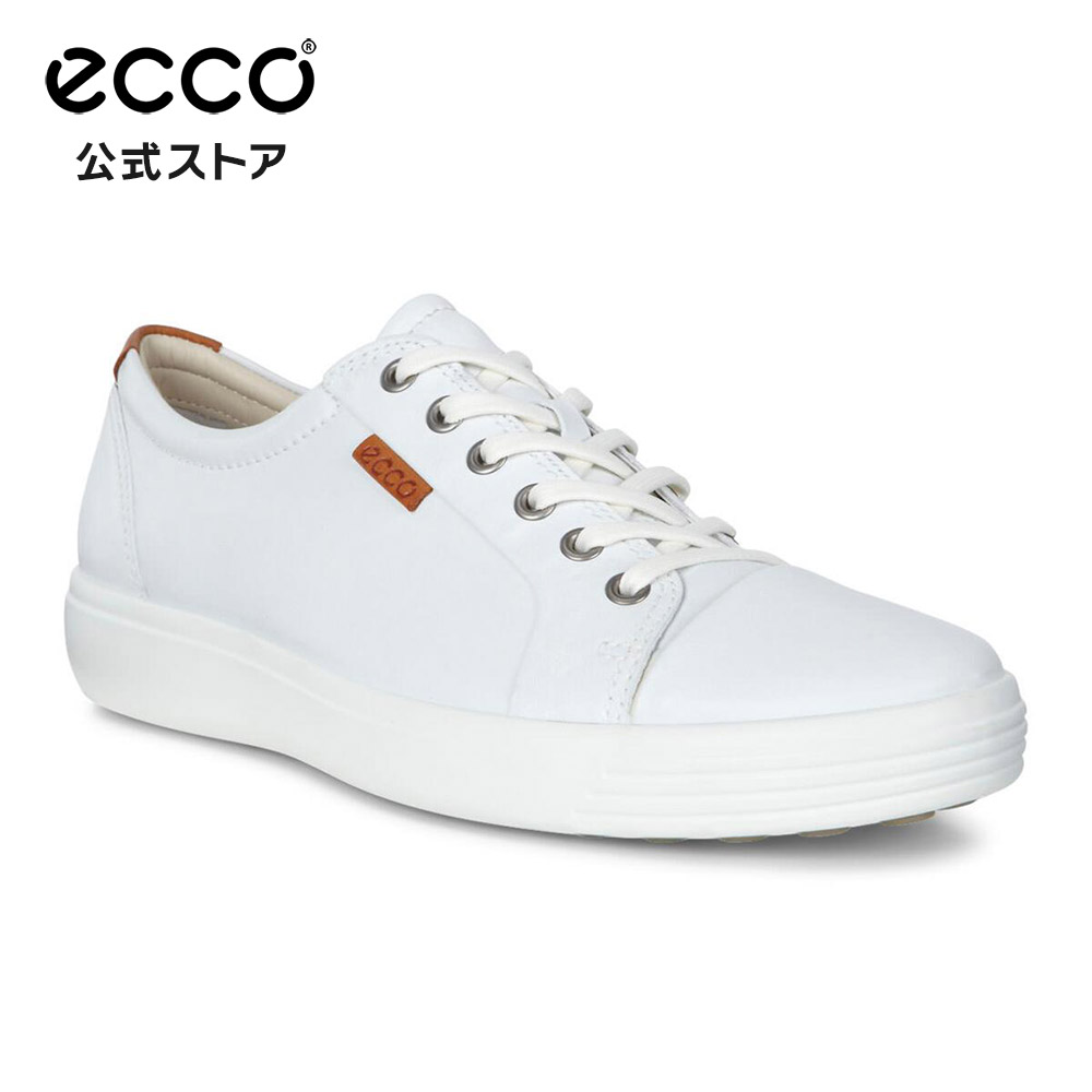 【楽天市場】【ECCO 公式】 ECCO Soft 7 M Lace up LEA / エコー ソフト 7 M WHITE ホワイト Male ...