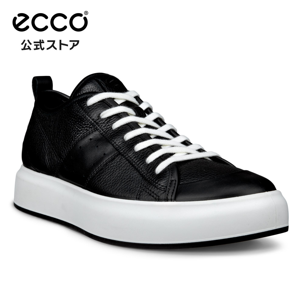 【楽天市場】[ECCO公式] ストリート エース 本革 メンズ カジュアルスニーカー BLACK / BLACK 黒 通勤 履きやすい 快適性 ...