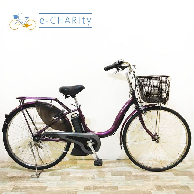 【楽天市場】【大坂・兵庫・京都限定】 電動自転車 ママチャリ ヤマハ PAS ナチュラ L DX パープル 26インチ KR068 神戸 電動アシスト自転車：e-CHARIty