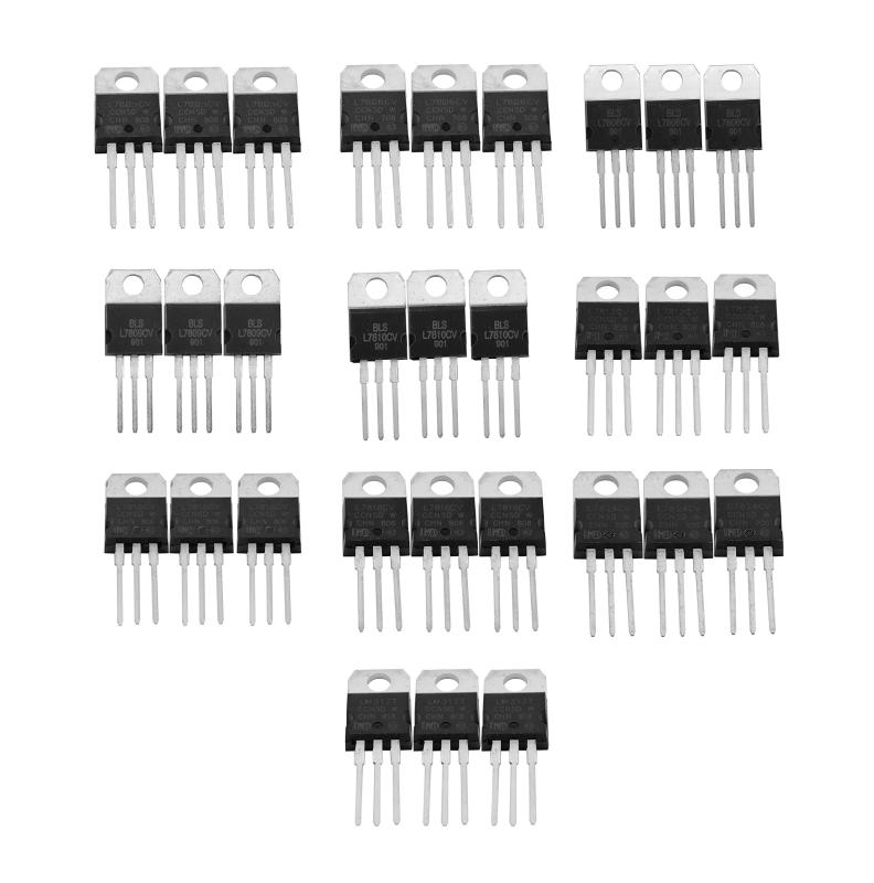 【楽天市場】10 Values Total 30PCS TO-220 High-Current Positive Voltage ...