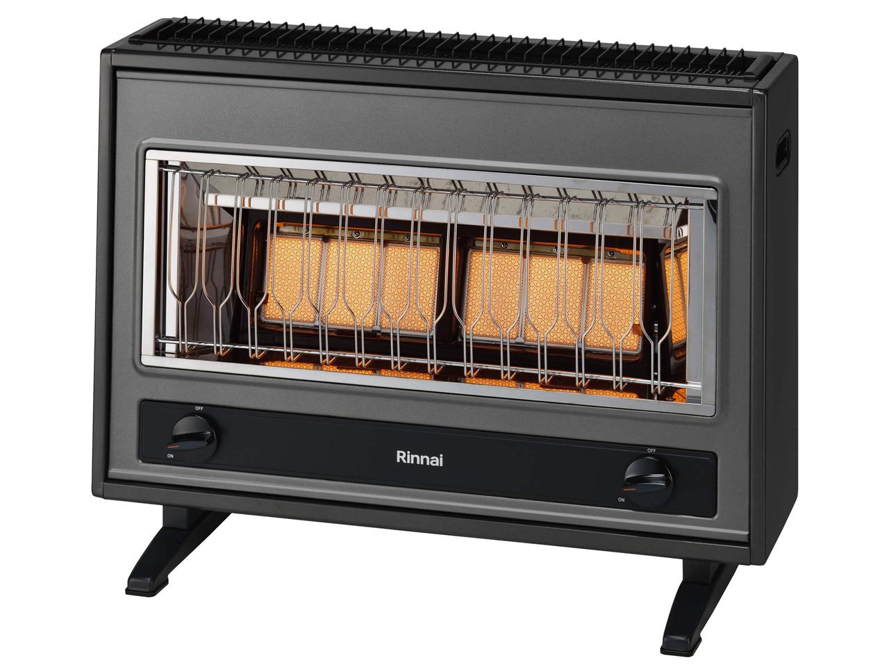 【楽天市場】RINNAI リンナイ R1220CMS3D ガスストーブ リンナイ ブラック R-1220CMS3(D) [都市ガス12・13A /木造17畳まで /コンクリート23畳まで ...