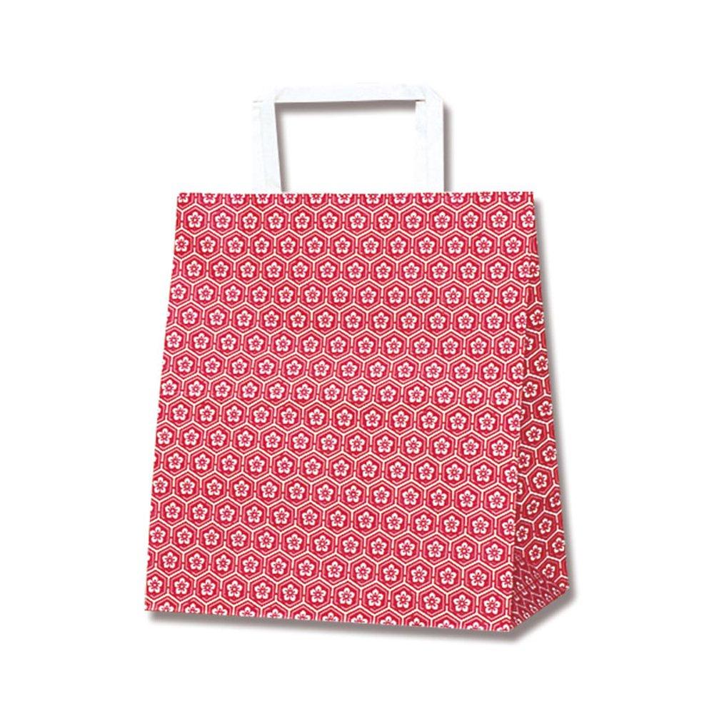 【楽天市場】シモジマ(shimojima) ヘイコー 手提 紙袋 平手紐 H25CB S2 梅小紋 アカ 22x13x25.5cm 50枚：ECJOY！楽天市場店