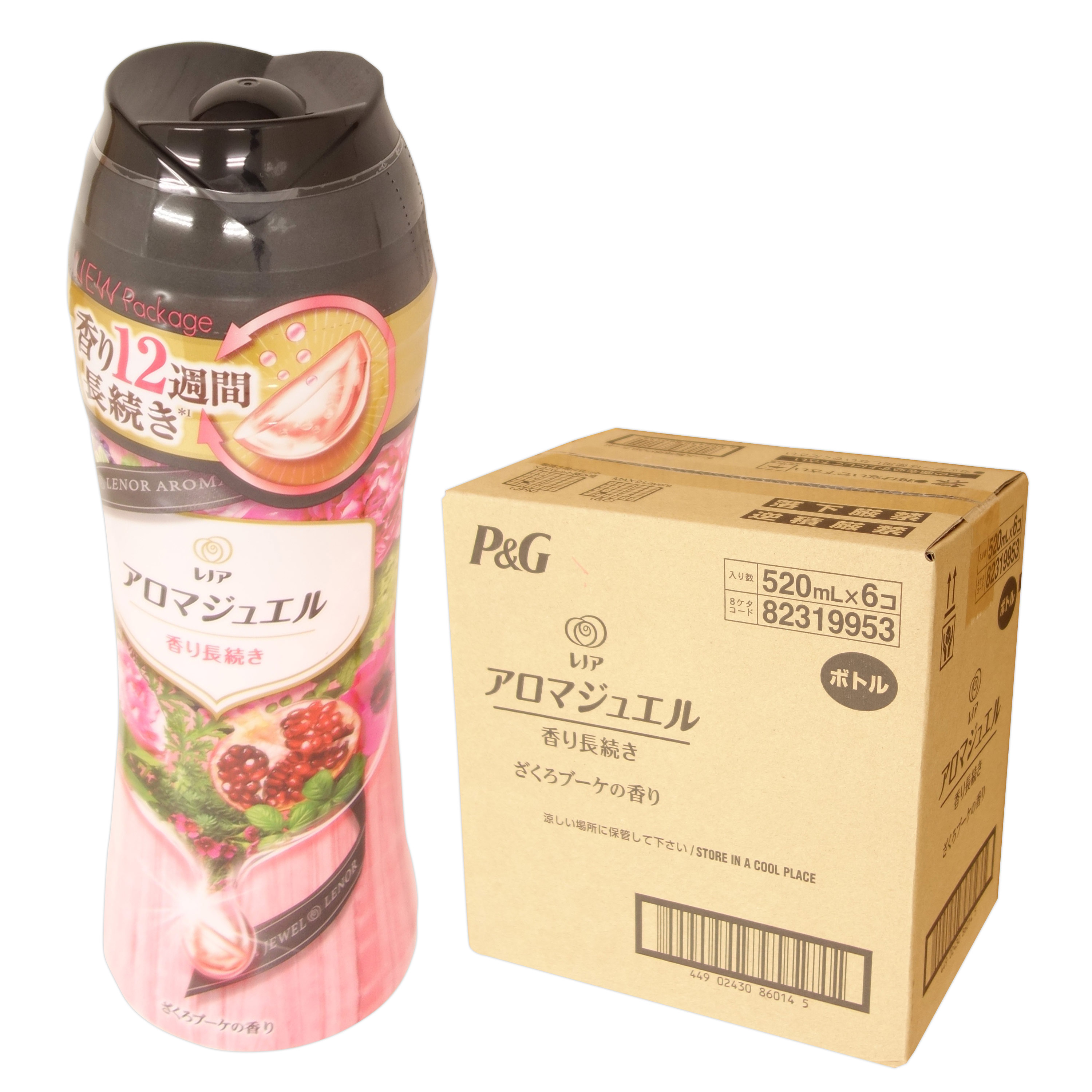 【楽天市場】レノアハピネス アロマジュエル ざくろブーケの香り 本体 520ml × 6本 【P&G 80サイズ】【82319953】：エコ肥料店