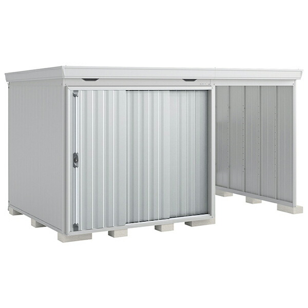 【楽天市場】物置 屋外 イナバ物置 フォルタウィズ FW-2222+15KH 右側開放スペース ハイルーフ 一般型 プラチナシルバー [製品5年保証] 収納 大型：環境生活