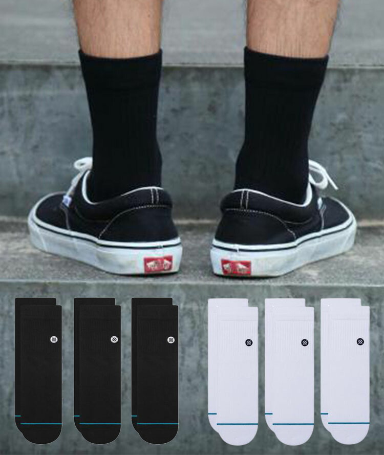 【楽天市場】【2カラー】STANCE ICON QUARTER 3 PACK Socks スタンス アイコンクオーター 3 パック ソックス ...