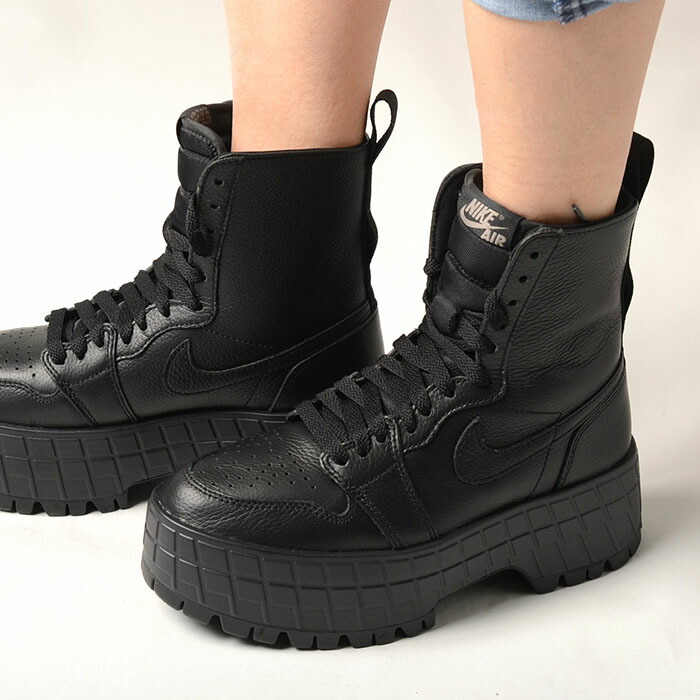 【楽天市場】NIKE AIR JORDAN 1 BROOKLYN ナイキ エアジョーダン ワン ブルックリン レディース ブーツ ブラック ...