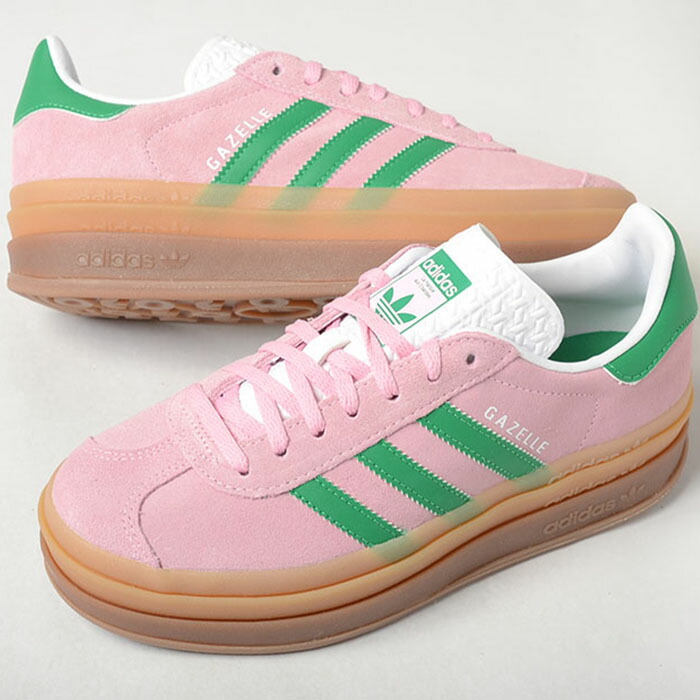 【楽天市場】adidas GAZELLE BOLD W アディダス ガゼル ボールド レディース スニーカー ピンクグリーン ie0420 ...
