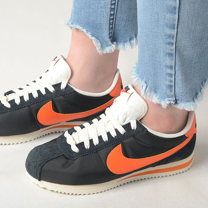 【楽天市場】NIKE CORTEZ TXT ナイキ コルテッツ テキスタイル レディース スニーカーブラックオレンジ hf0263-003 ...
