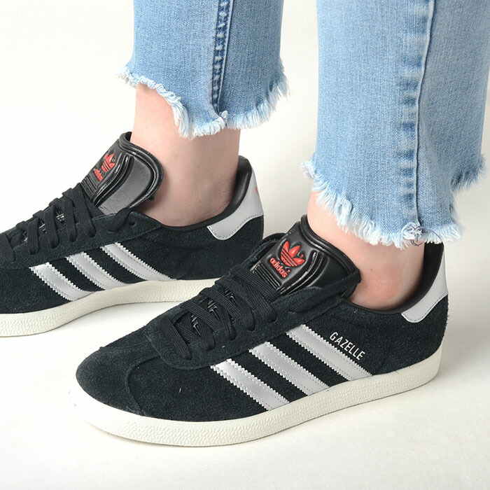 【楽天市場】adidas GAZELLE アディダス ガゼル レディース スニーカー ブラックシルバー if1826：honey（ハニー）