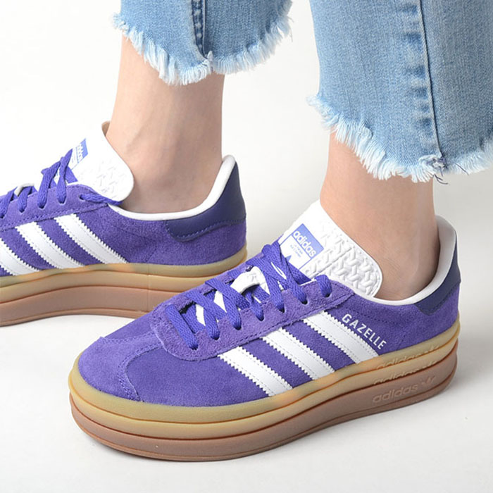 【楽天市場】adidas GAZELLE BOLD W アディダス ガゼル ボールド レディース スニーカー パープルホワイト ie0419 ...