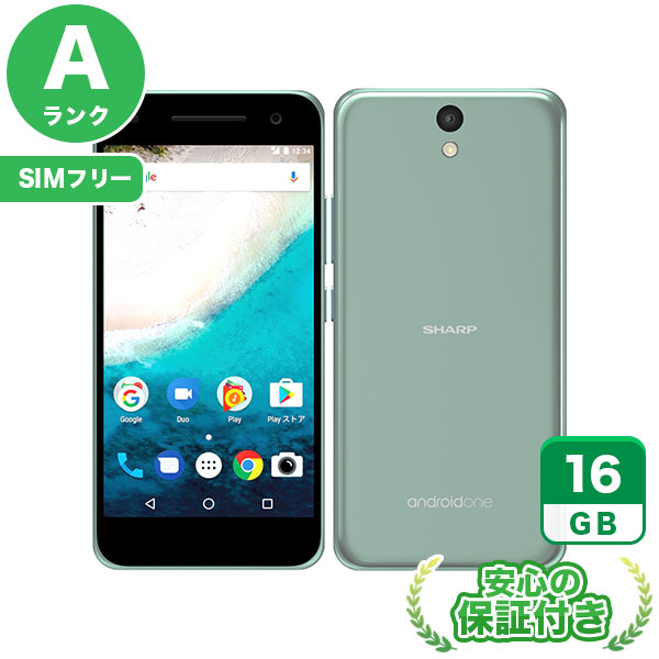 【楽天市場】SIMフリー Android One S1 ターコイズ16GB 本体[Aランク] Androidスマホ 中古 送料無料 当社6ヶ月保証：ゴールドモバイル