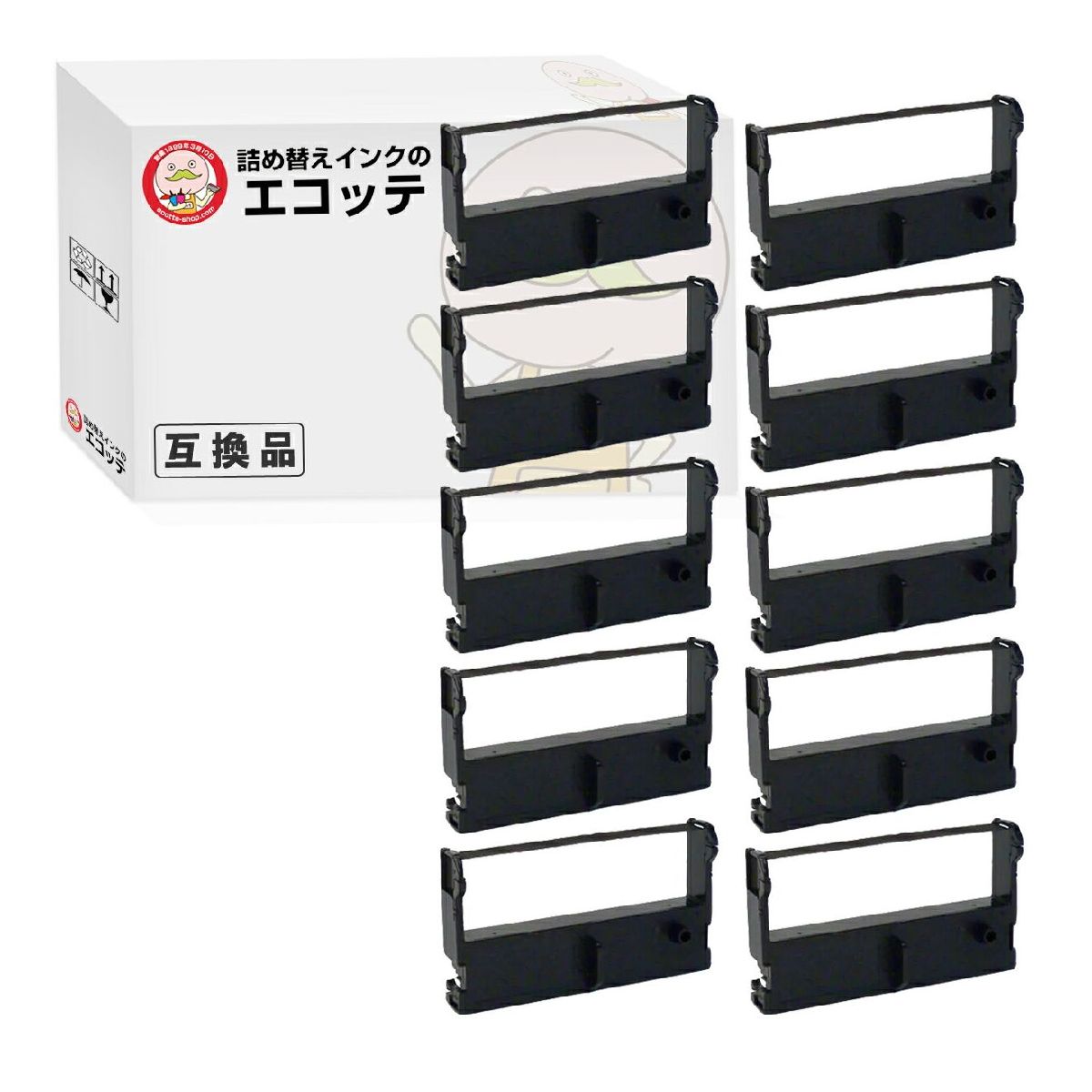 【楽天市場】ERC-43B インクリボンカセット 黒 10個 EPSON ( エプソン )用 ┃ インクリボン インク リボンカセット インク ...