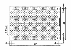【楽天市場】Sunhayato サンハヤト ICB-288V ユニバーサル基板 ICB288V 小型ユニバーサル基板 片面紙フェノール ユニバ-サル基板：測定器・工具のイーデンキ