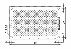 【楽天市場】Sunhayato サンハヤト ICB-88GH ユニバーサル基板 ICB88GH 小型ユニバーサル基板 両面ガラスコンポジット：測定器・工具のイーデンキ