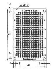 【楽天市場】Sunhayato サンハヤト ICB-88SEG ユニバーサル基板 ICB88SEG：測定器・工具のイーデンキ