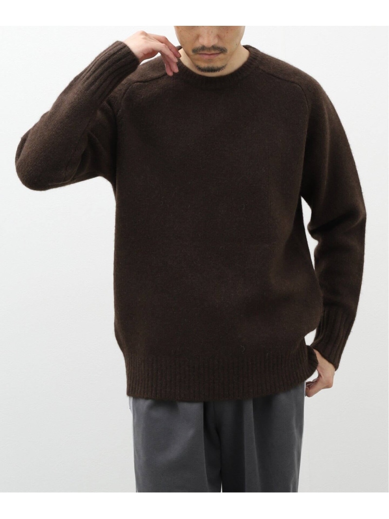 【楽天市場】【walenode / ウェルノード 】YAK shetland sweater EDIFICE エディフィス トップス ニット ブラウン【送料無料】[Rakuten ...