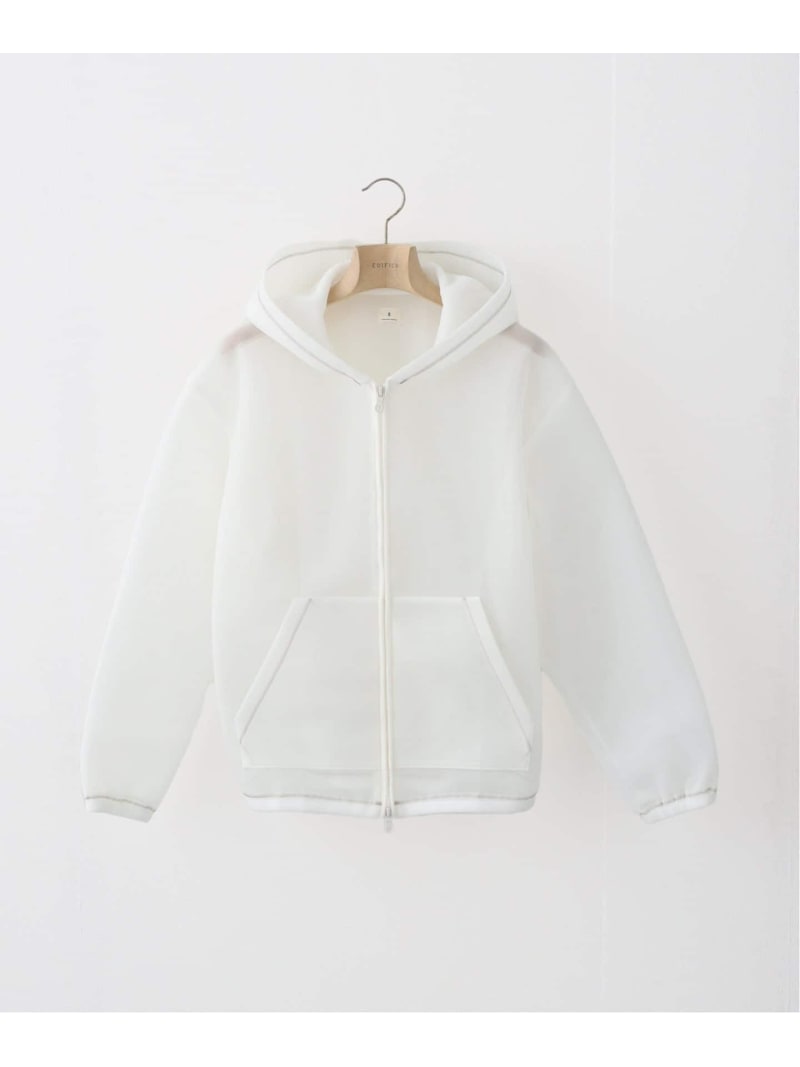 【楽天市場】E. Sheer Material Hoodie EDIFICE エディフィス トップス パーカー・フーディー ホワイト ネイビー ...