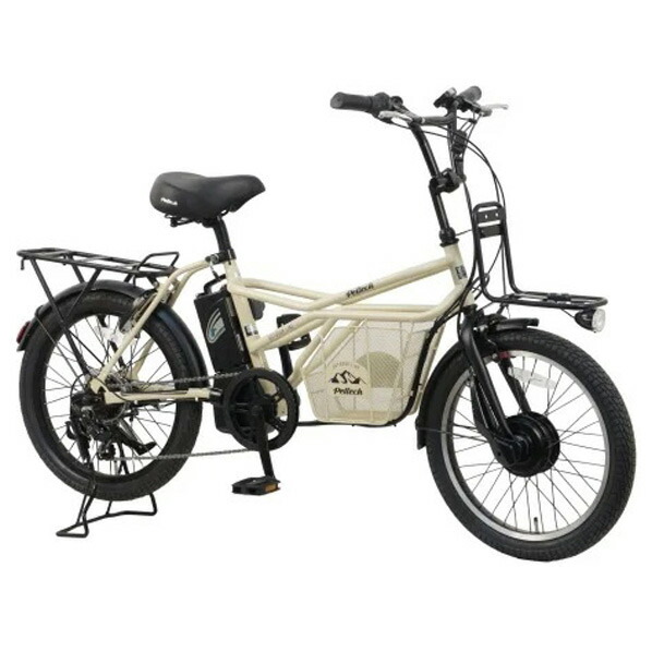 【楽天市場】PELTECH 20型 電動アシストeカーゴバイク 外装7段 マットベージュ GRC-515L-MBE-8AH [GRC515LMBE8AH]：エディオン 楽天市場店