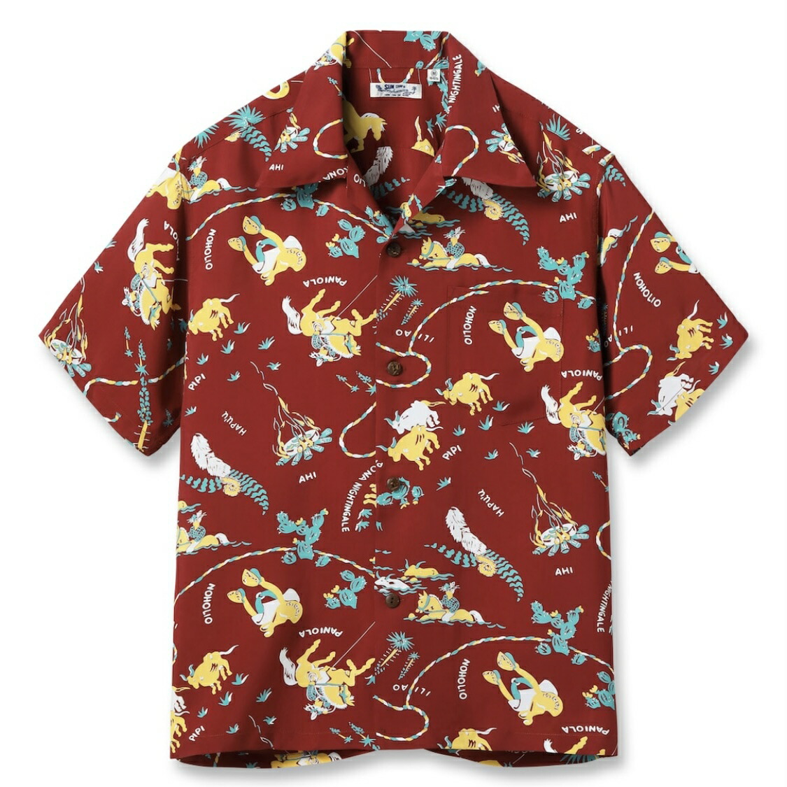 【楽天市場】サンサーフ アロハシャツ オープンカラー SUNSURF RAYON HAWAIIAN SHIRT “PANIOLA TOWN ...