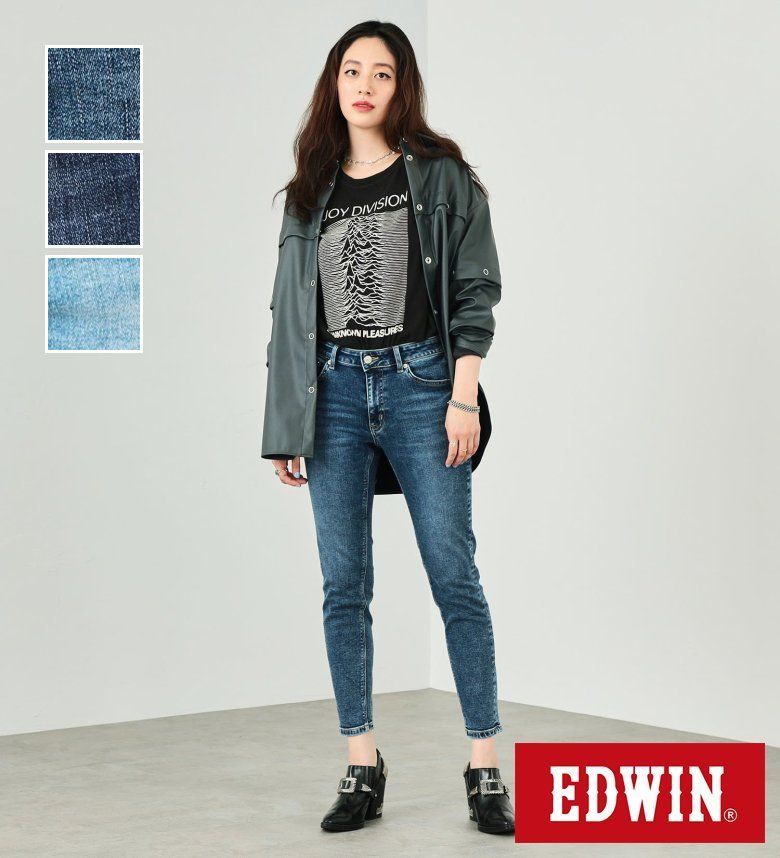【楽天市場】【エドウイン公式】【SALE★50％OFF】essentials スキニーデニムパンツ EDWIN LADIES エドウィン エッセンシャルズ タイト スリム 細身 細め ...