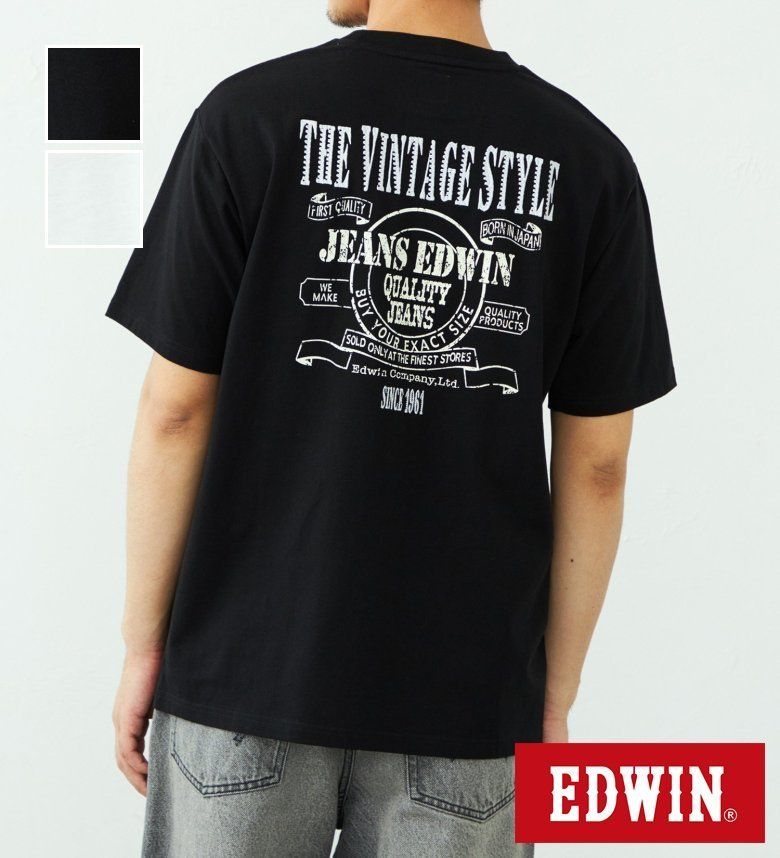 【楽天市場】【エドウイン公式】【SALE★30％OFF】バックプリント Tシャツ 半袖 刺繍 EDWIN エドウィン メンズ トップス：エドウインショップ（EDWIN）