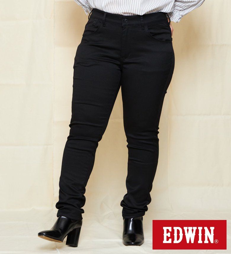 【楽天市場】【エドウイン公式】【大きいサイズ】EDWIN LADIES ハタラクロスキニーパンツ EDWIN エドウィン 通勤 仕事着 オフィスカジュアル ビジネスカジュアル ビジカジ ...