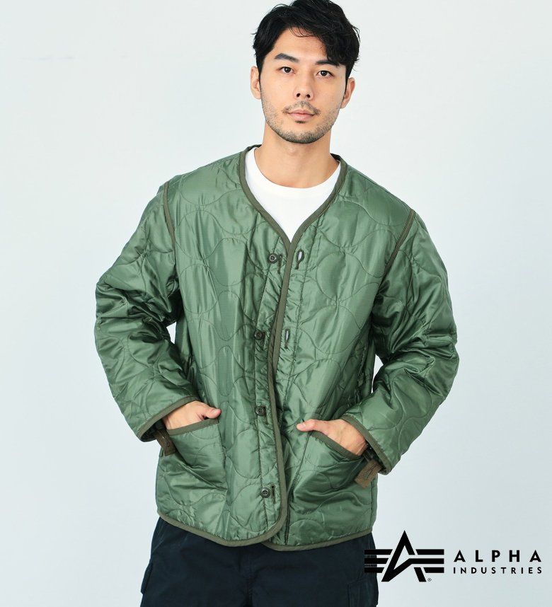 【楽天市場】【アルファ公式】【SALE★50％OFF】 キルトライナージャケット ALPHA INDUSTRIES：エドウインショップ（EDWIN）