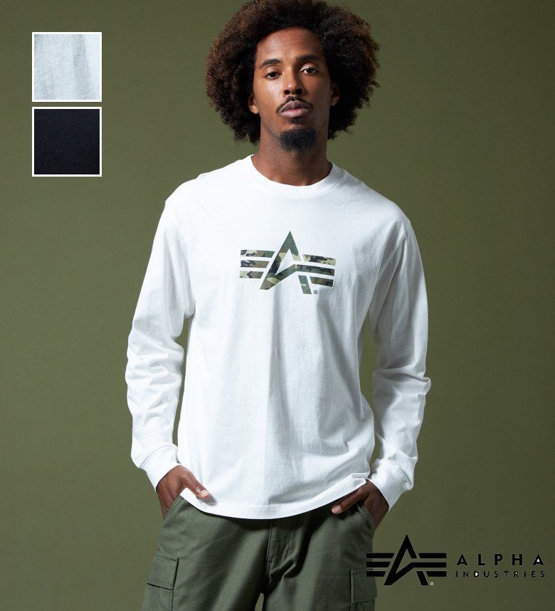 【楽天市場】【アルファ公式】【SALE★50%OFF】プリントAマークTシャツ長袖 ALPHA INDUSTRIES：エドウインショップ（EDWIN）