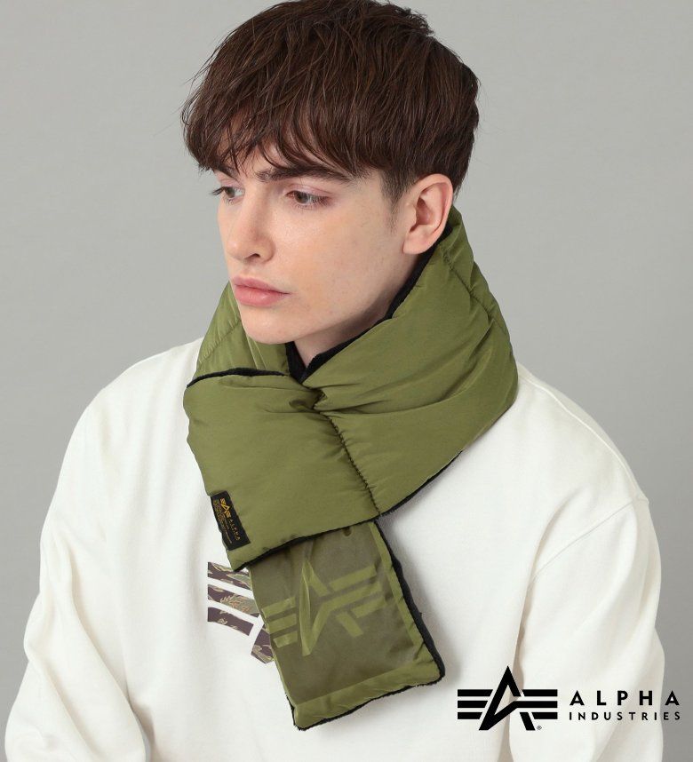 【楽天市場】【アルファ公式】【SALE★20％OFF】パフマフラー ALPHA INDUSTRIES：エドウインショップ（EDWIN）