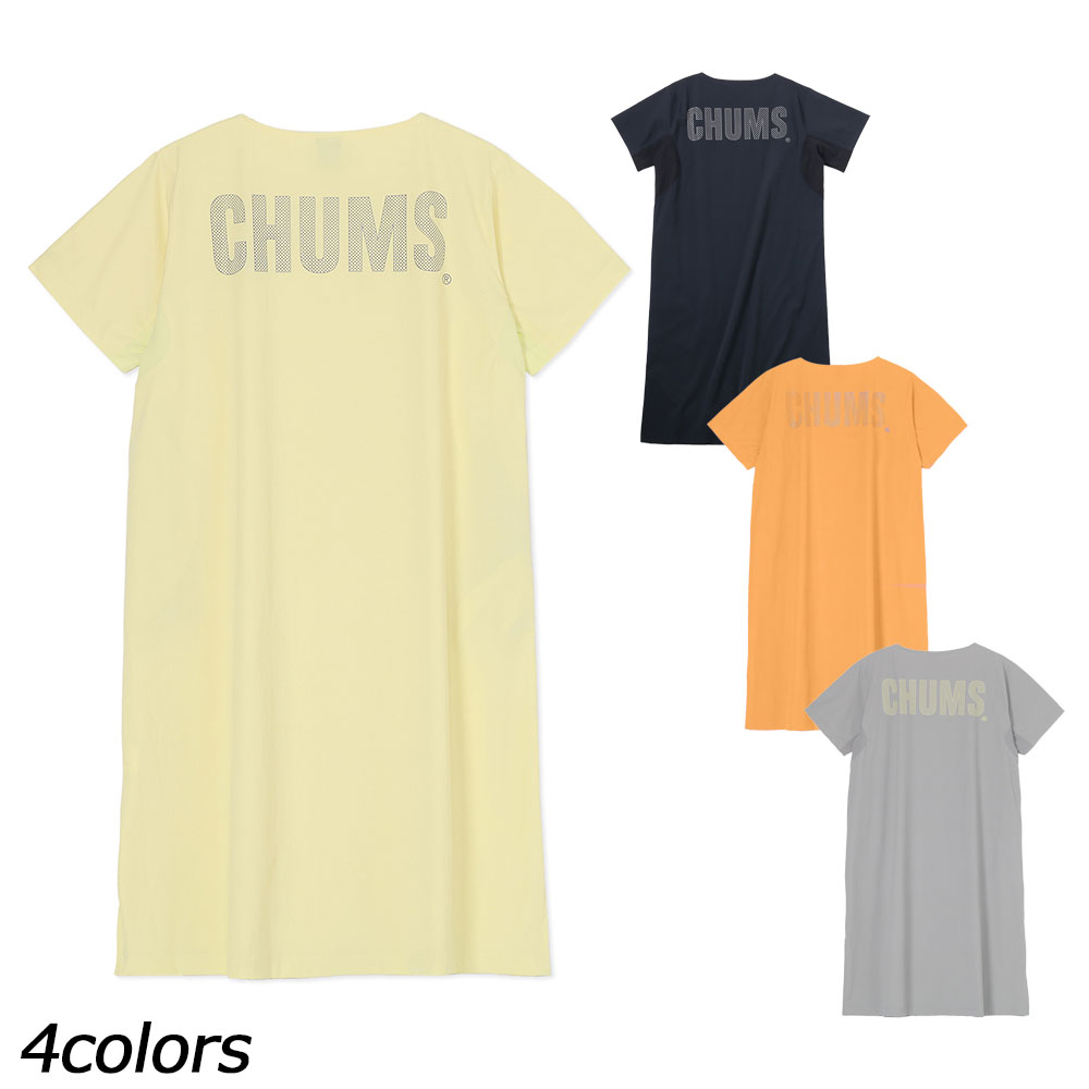 【楽天市場】チャムス CHUMS エアトレイルストレッチチャムスワンピース CH18-1353 Tシャツ 半袖 ワンピース スカート 撥水 ストレッチ レディース：イイパワーズ 楽天市場店