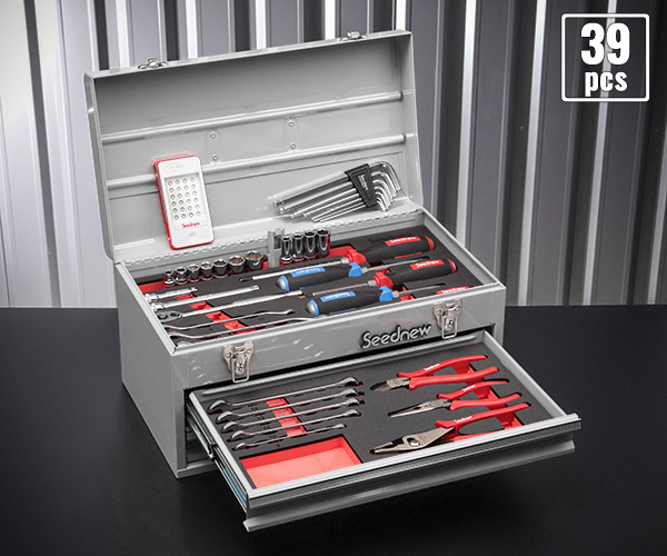 【楽天市場】SEEDNEW シーズニュー 9.5sq. ツールセット 39点（シルバー） S-39313SL：エヒメマシン 楽天市場店