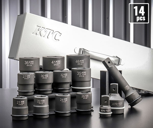 【楽天市場】KTC 19.0sq. インパクトレンチ用ソケットセット TBP614TP 工具 京都機械工具：エヒメマシン 楽天市場店