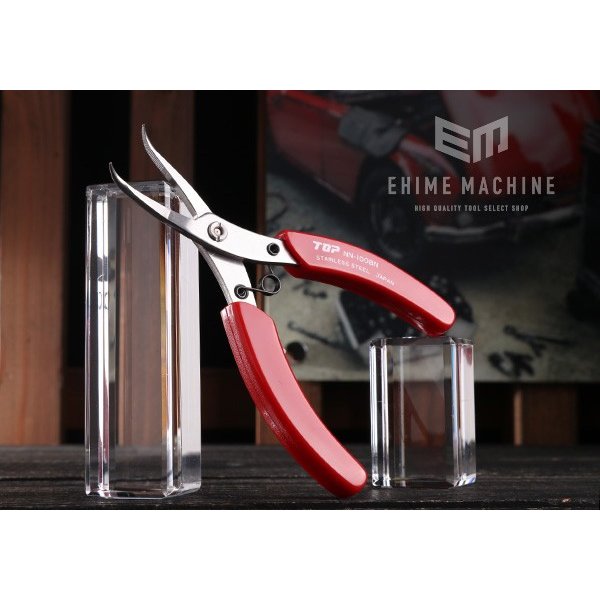 【楽天市場】TOP ニードルノーズベントプライヤ ステンレス製 ギザ付 100mm NN-100BN トップ工業 【ネコポス対応】：エヒメ ...