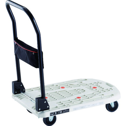 【楽天市場】TRUSCO 樹脂台車 カルティオ 折畳 780X490 白 布製ポケット付 MPK-720-NW トラスコ中山：エヒメマシン 楽天市場店