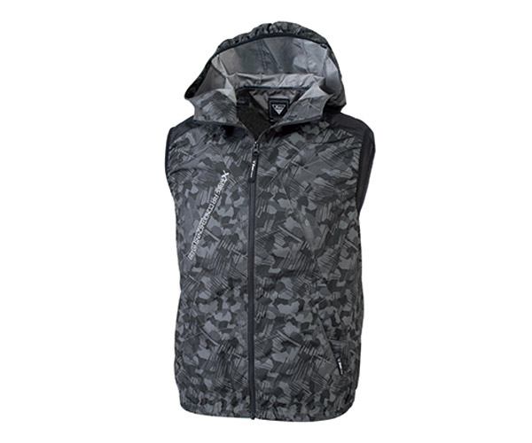 【楽天市場】ジーベック 空調服 XE98024-960-LL TM 遮熱空調ベスト フード付き 迷彩ブラック LLサイズ XEBEC 熱中症対策 作業服 夏 クール 屋外 冷却 ...