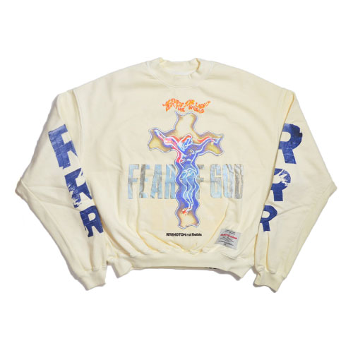 【楽天市場】FEAR OF GOD X RRR 123 CREWNECK - LIGHT OF THE WORLDフィアオブゴッド スエット ...