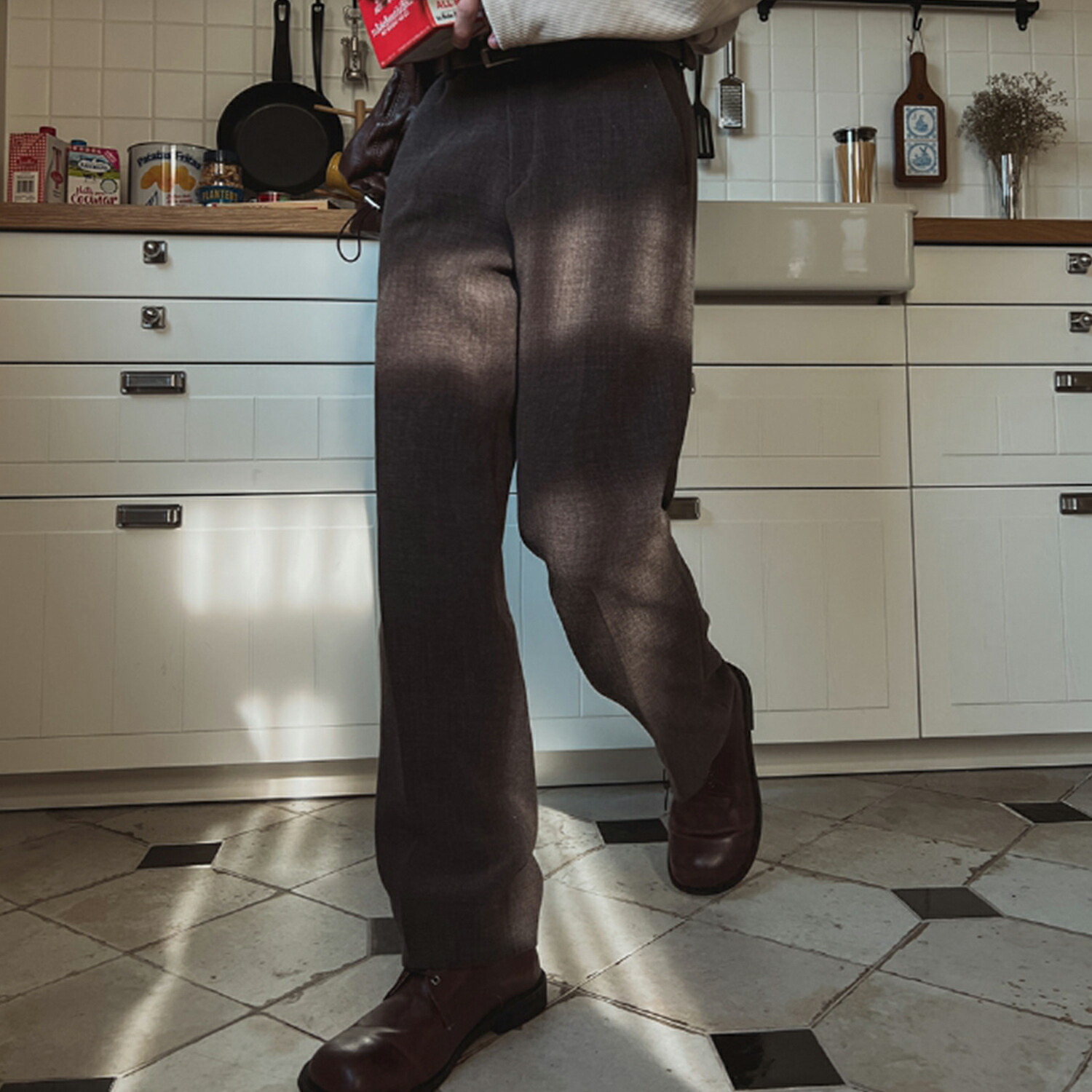 【楽天市場】【送料無料】ツープラン【2plan】Seri Wool Wide Banding Slacks / セリウールワイドバンディング ...