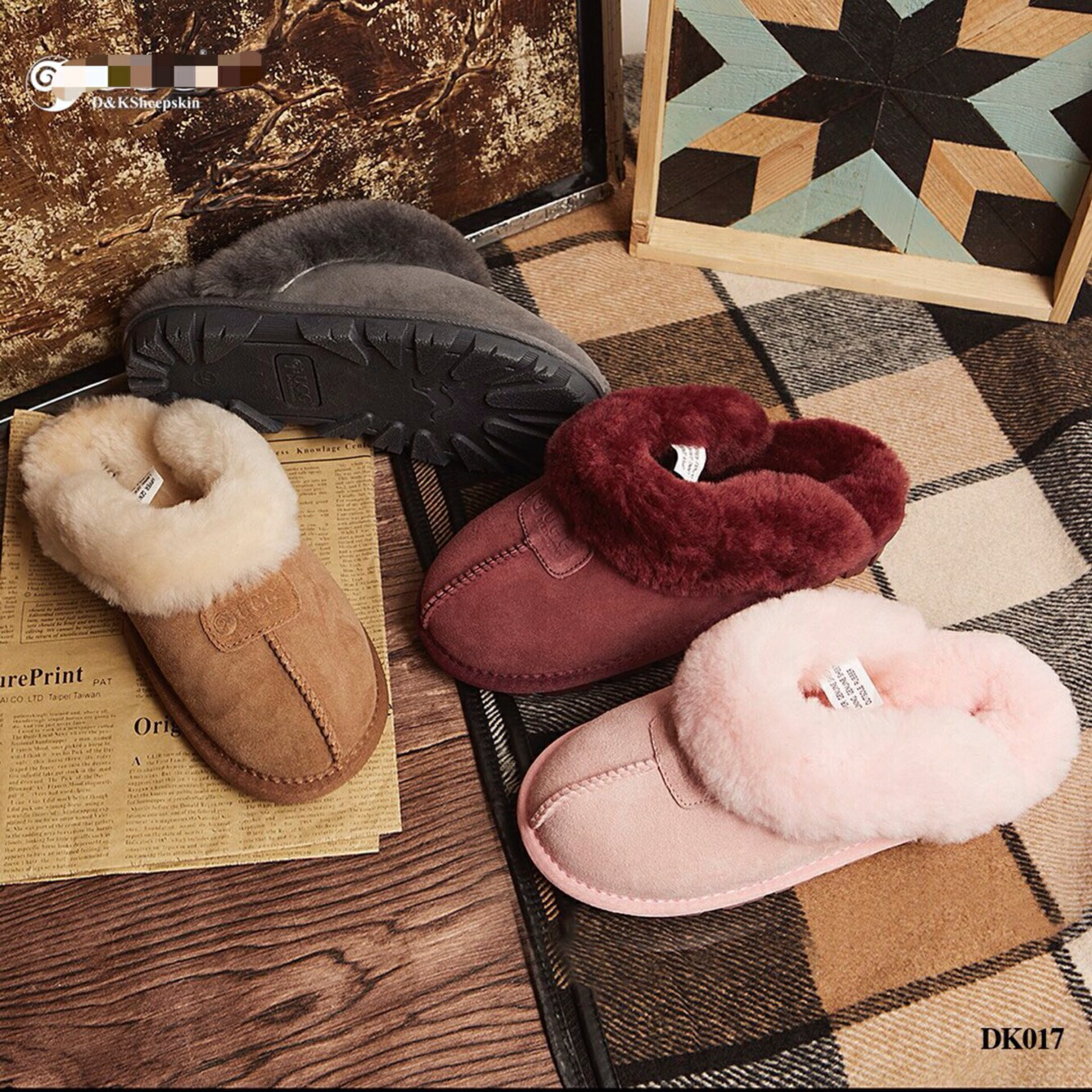【楽天市場】【EVERUGG】スリッパ アグ コケット サボ 商品番号：DK017 レディース メンズ 男女兼用 羊毛 ウール素材 おしゃれ 靴 ファー ボア あったか 防寒 保温 ぺたんこ ...