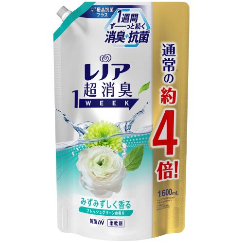 【楽天市場】レノア 超消臭1WEEK 柔軟剤 フレッシュグリーン 詰め替え 超特大 1,600mL：えいせい堂薬局