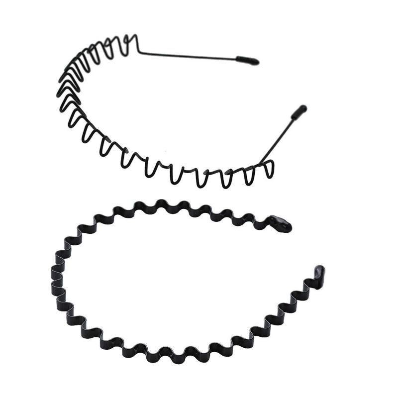 【楽天市場】shefun メンズ カチューシャ スプリング ヘアバンド 鉄 波型 くし付き 滑り止め 痛くない 黒 シンプル 前髪 髪飾り 2本セット JP171：E-KO-BO楽天市場店