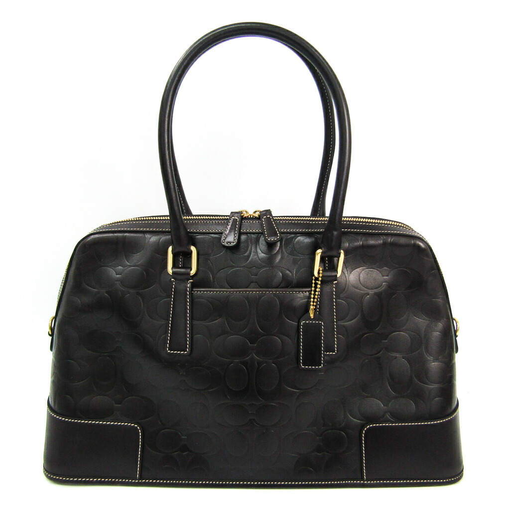 【楽天市場】コーチ(Coach) シグネチャー柄 7012 レディース レザー ハンドバッグ ブラック 【中古】：eLady