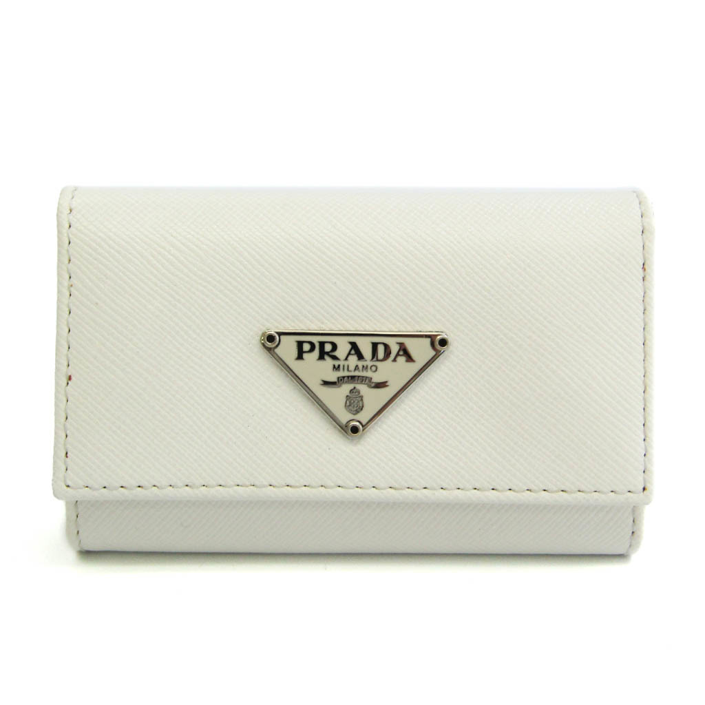 【楽天市場】プラダ(Prada) サフィアーノ M222A レディース,メンズ レザー キーケース ホワイト 【中古】：eLady