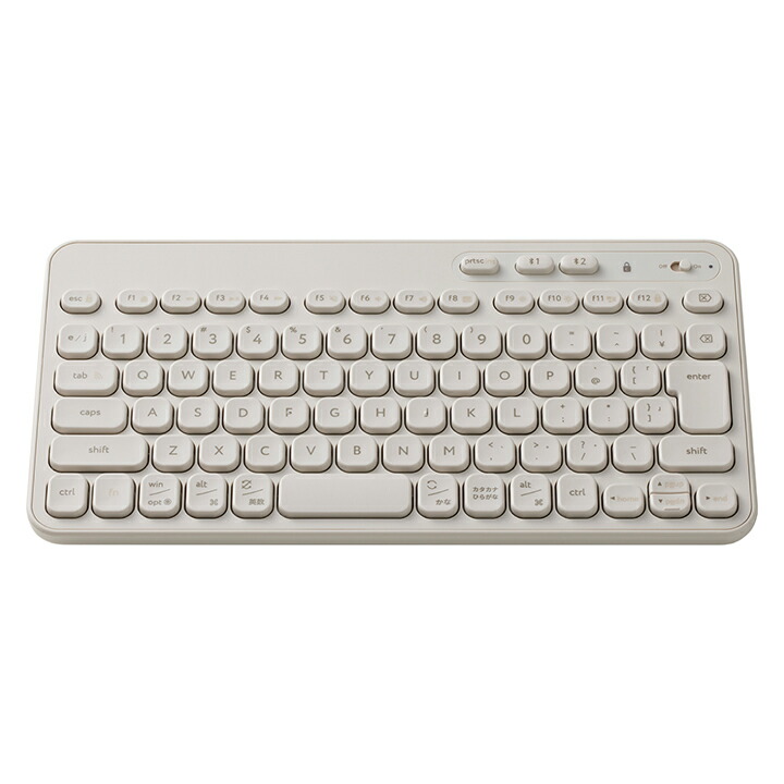 【楽天市場】エレコム Bluetooth ミニ キーボード Caps Lock機能無効化スイッチ搭載 メンブレン式 ワイヤレス コンパクト ブルートゥース 抗菌 アイボリー TK ...